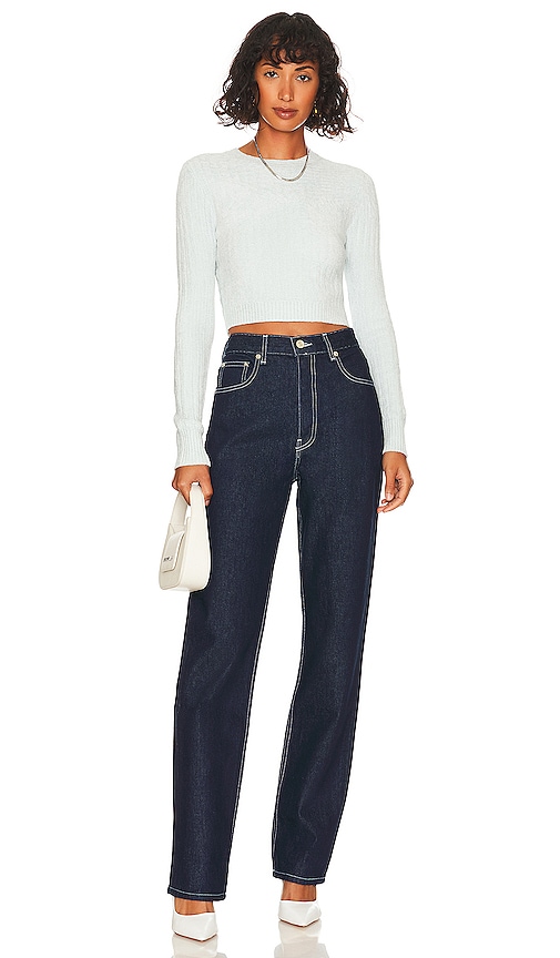 EB DENIM High-Rise Straight Jeans