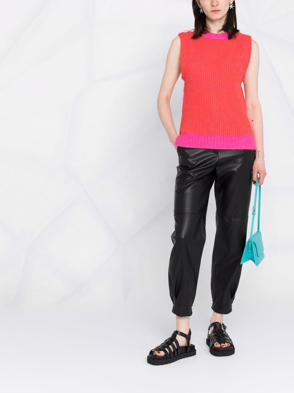 GANNI GANNI Embellished Wool-Blend Vest