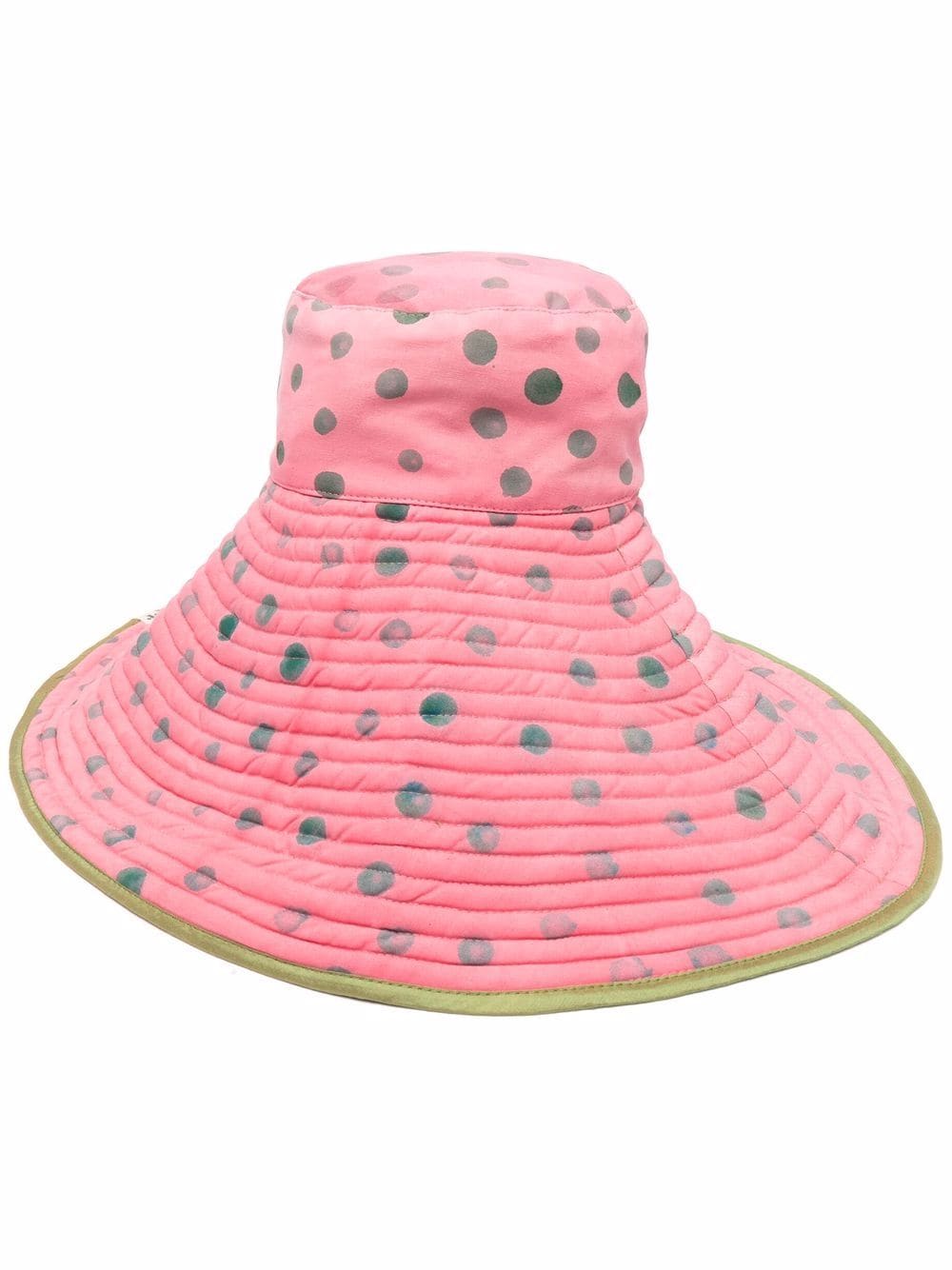 Romualda Polka Dot-Print Sun Hat - Pink | Editorialist