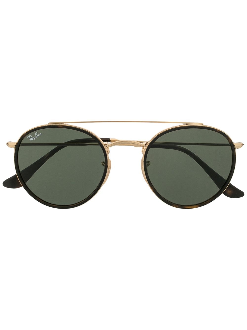 Ray-Ban Round Double Bridge Sunglasses - Black - 12% Off  display picture 1