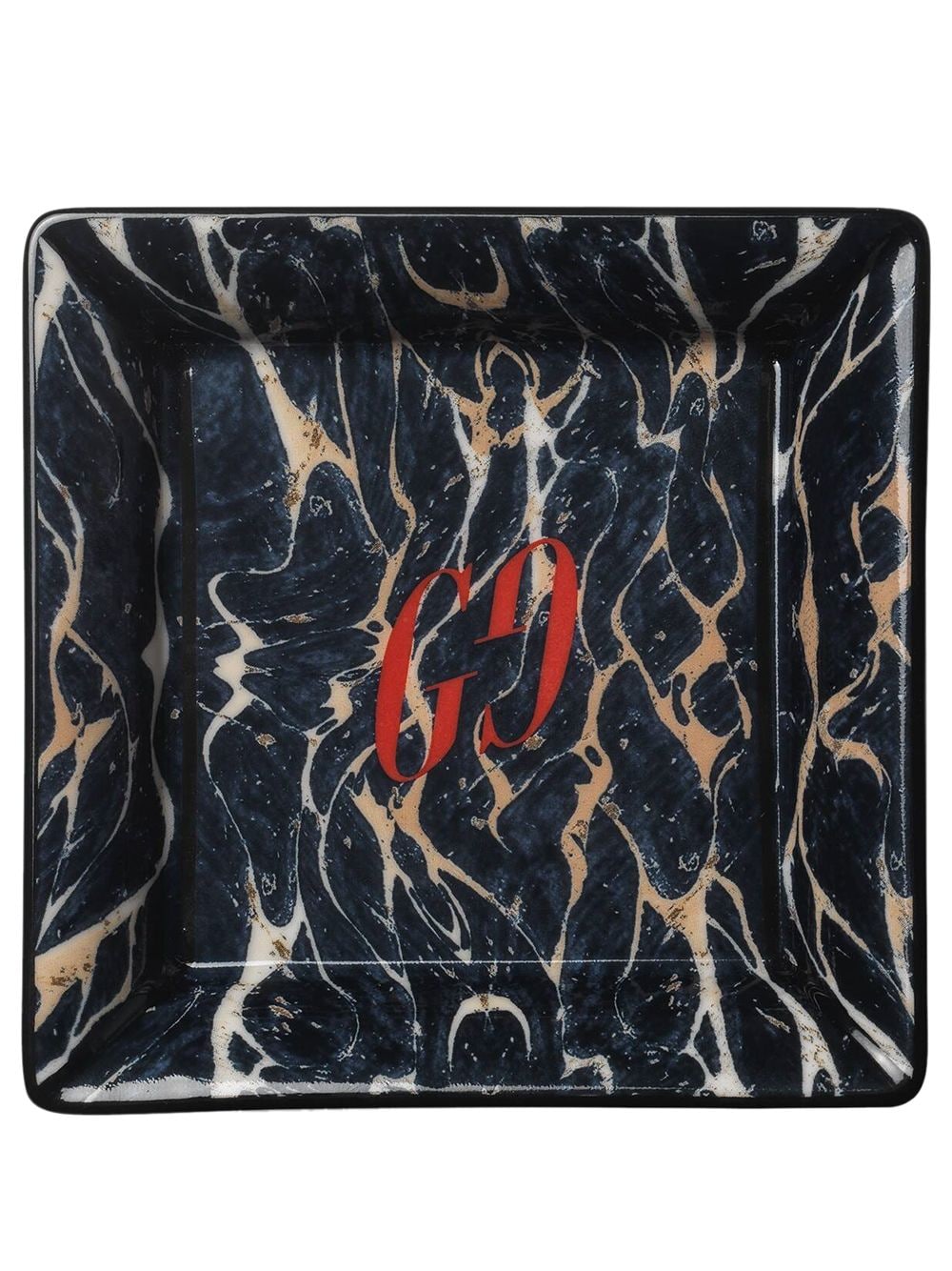 Gucci Marble-print Logo Tray - Black | Editorialist