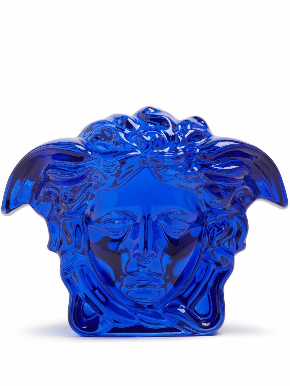 Versace Medusa Lumiere Crystal Paperweight - Blue | Editorialist