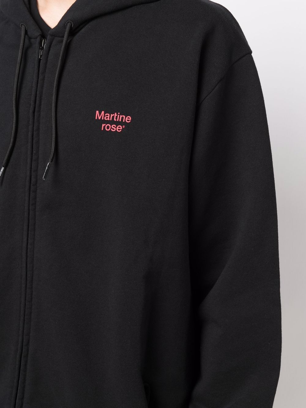 Martine Rose No Hang Up' Zip-Up Hoodie In Black - 36% Off