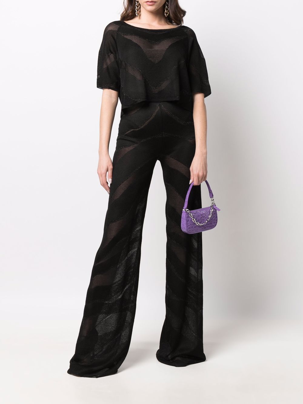 JUST CAVALLI Chevron-Pattern Palazzo Pants