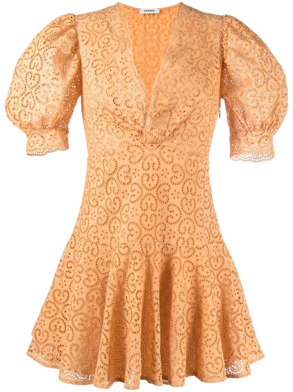 sandro short broderie anglaise dress Short broderie anglaise dress