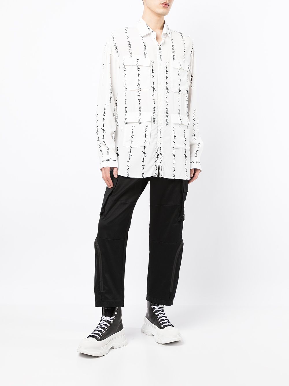 PORTS V Graphic-Print Multi-Pocket Shirt