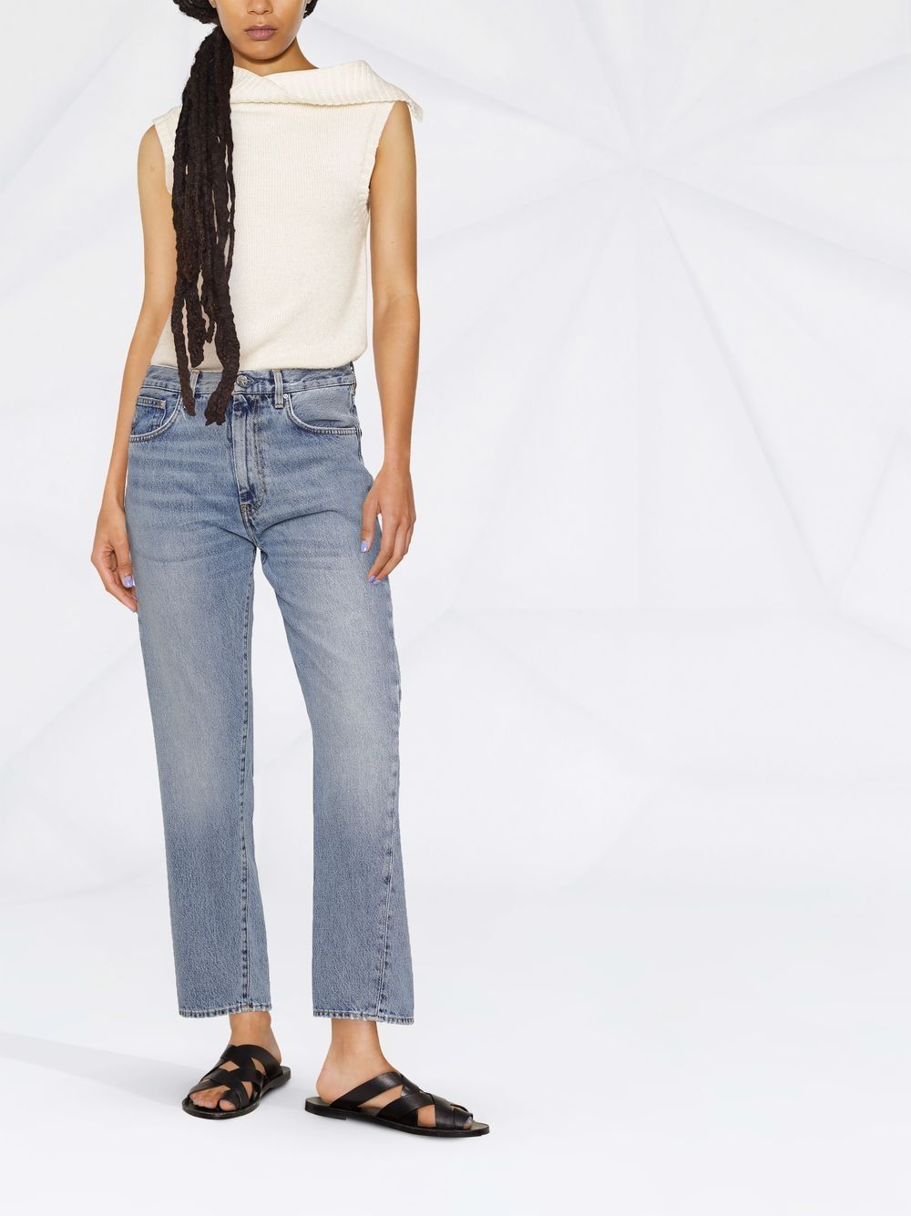 TOTÊME TOTEME Twisted Seam Denim Cropped Jeans