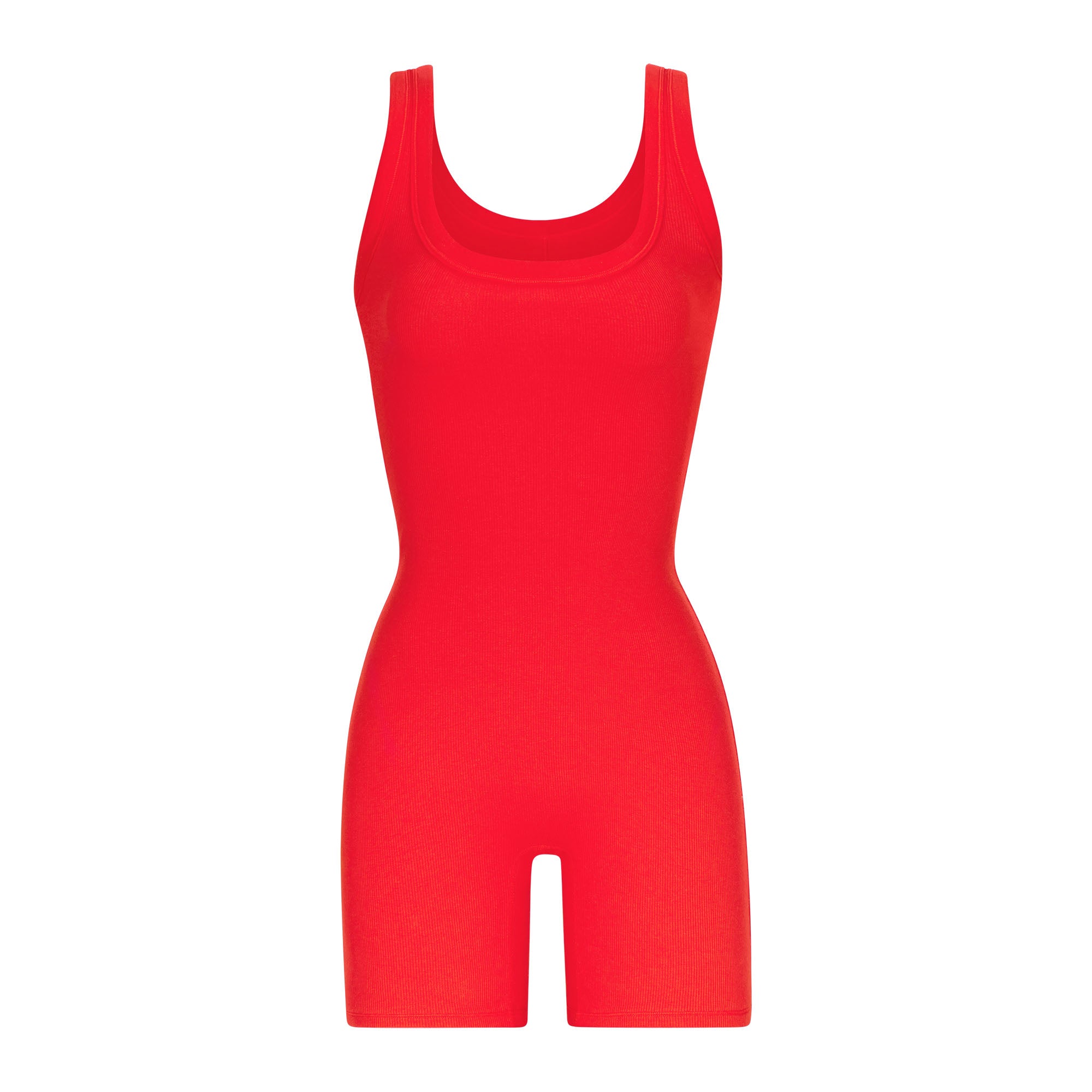 Skims Cotton Rib Onesie - Ruby | Editorialist