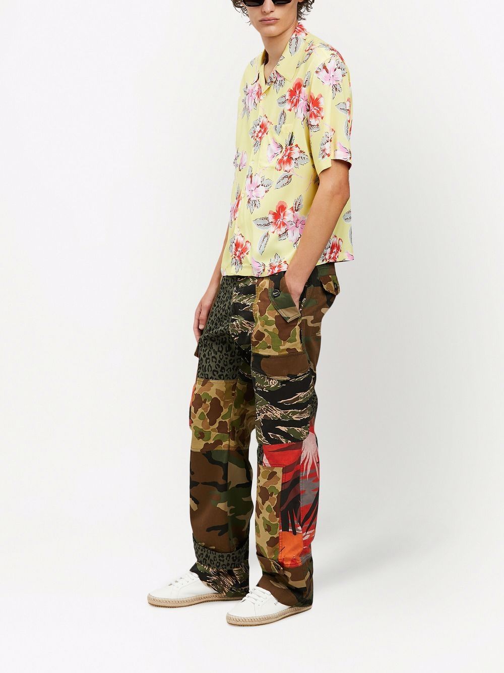 PALM ANGELS PALM ANGELS Hibiscus Floral Bowling Shirt