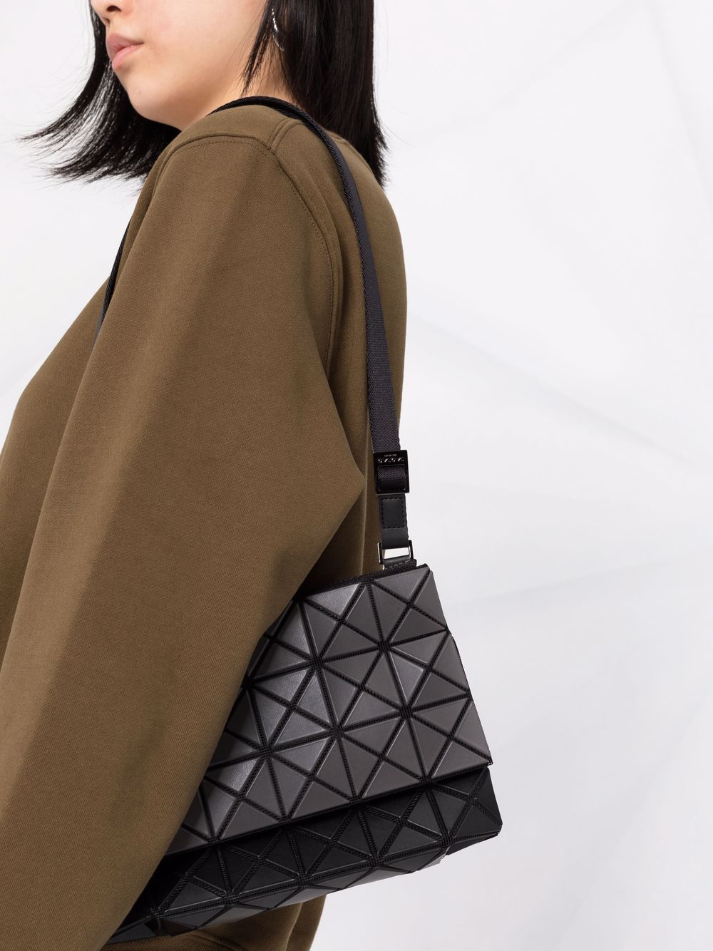 Issey Miyake Prism Kangaroo Crossbody Bag - Black | Editorialist