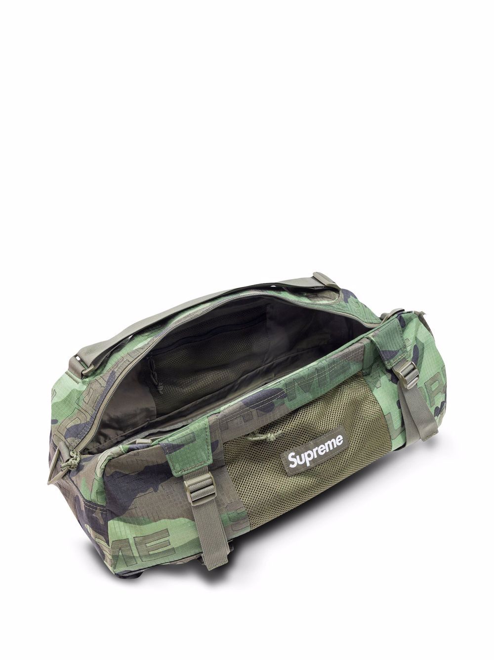 Supreme Logo-Print Duffle Bag - Green | Editorialist