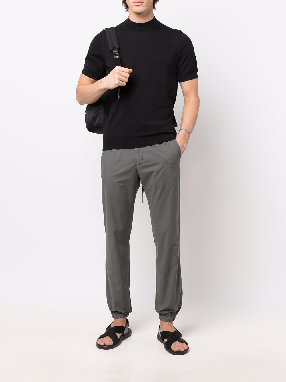 DRUMOHR fine knit mock-neck t-shirt