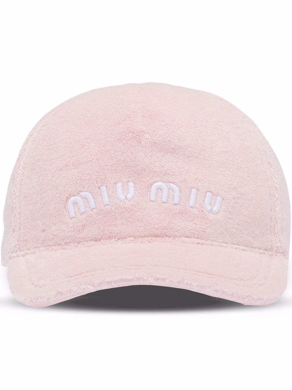 Miu Miu Embroidered-Logo Baseball Cap - Pink | Editorialist