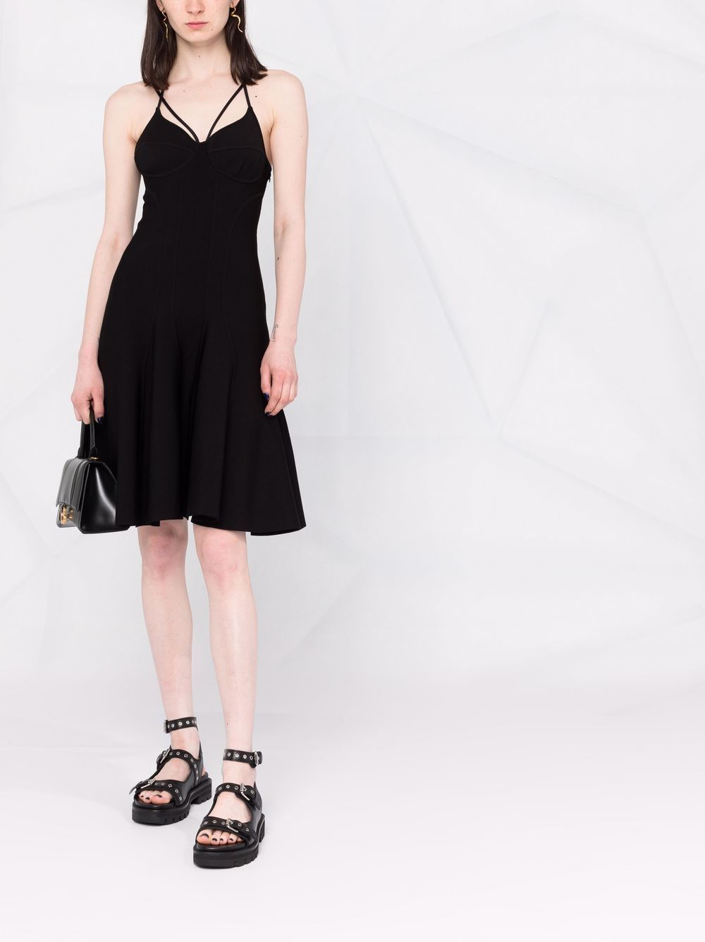 ALEXANDER MCQUEEN Alexander McQueen Fluted Mini Dress