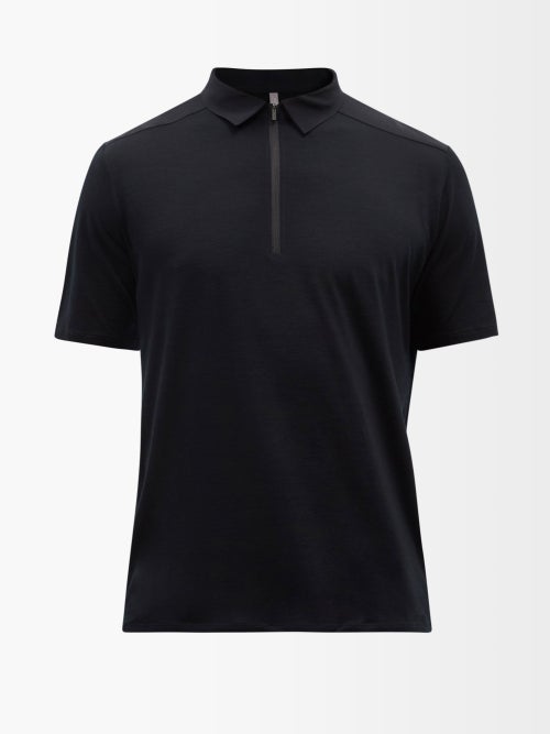 Buy Veilance Frame Quarter-zip Wool-blend Jersey Polo Shirt
