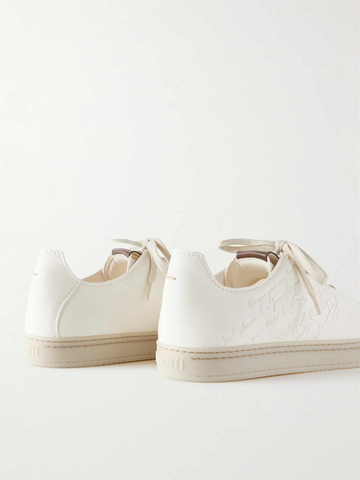 Berluti Eden Scritto Leather Sneakers - Neutrals | Editorialist