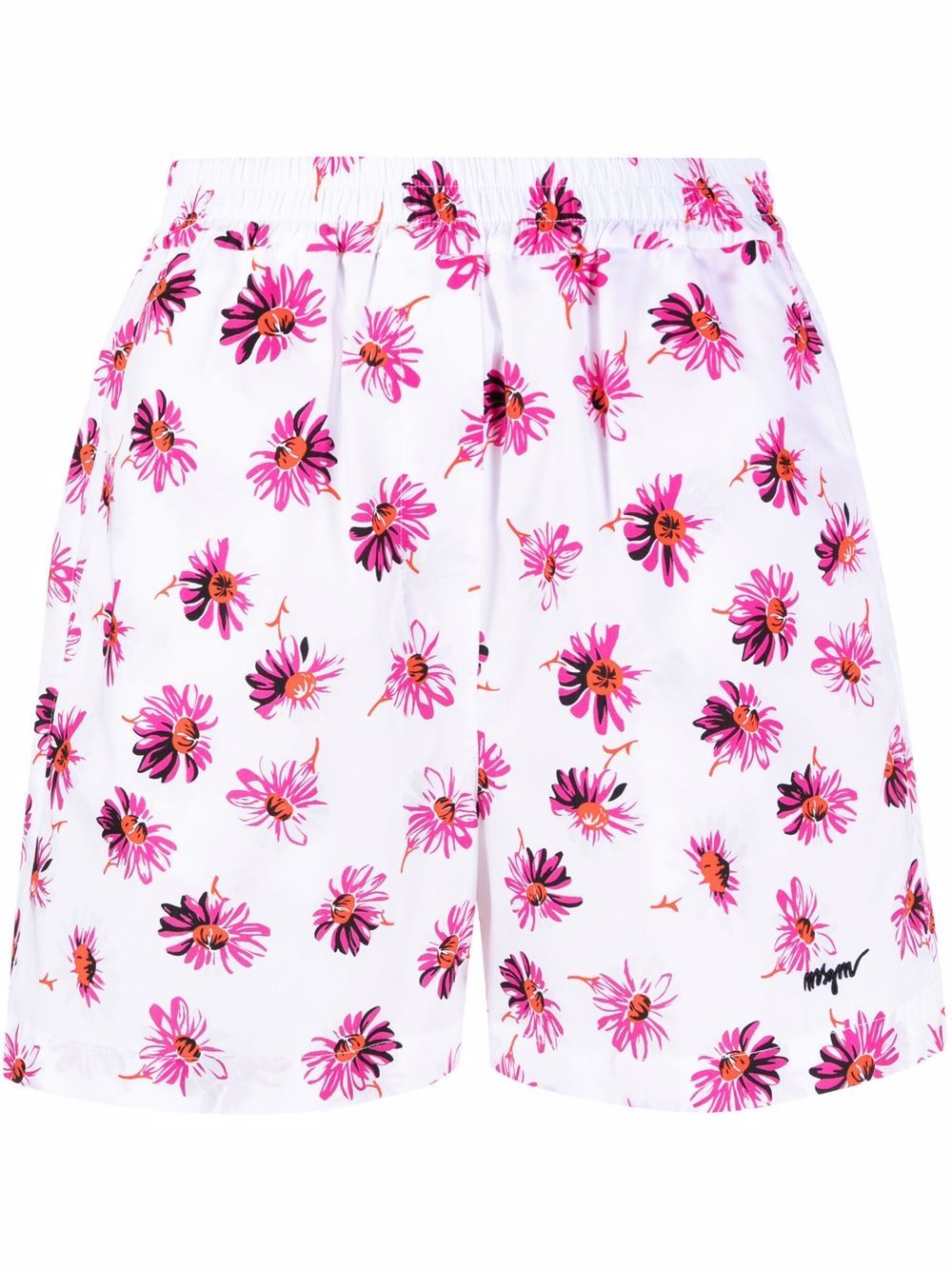 MSGM MSGM Floral-Print Cotton Shorts