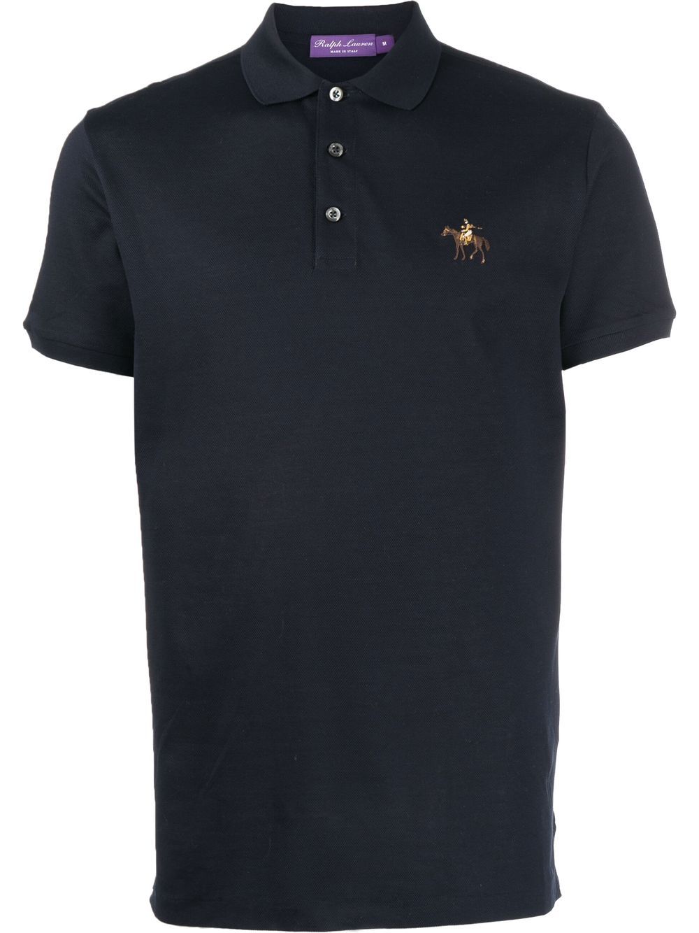 Ralph Lauren Purple Label Embroidered Logo Polo Shirt - Blue