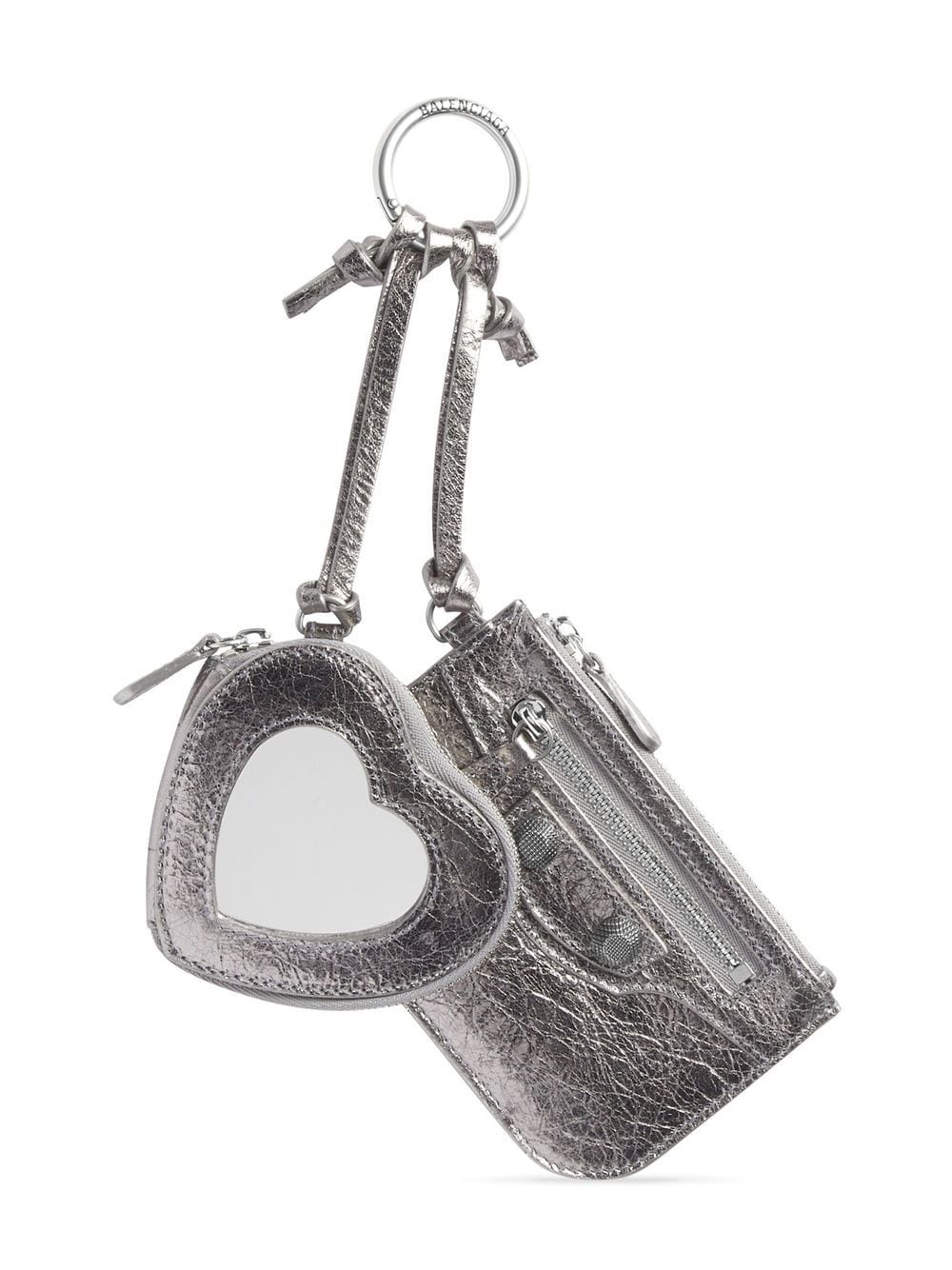 Balenciaga Le Cagole Clip-On Card And Mirror - Silver | Editorialist