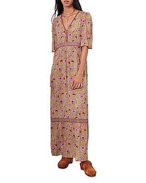 Ba&Sh Vally Slit Back Maxi Dress In Ochre - 50% Off | Editorialist