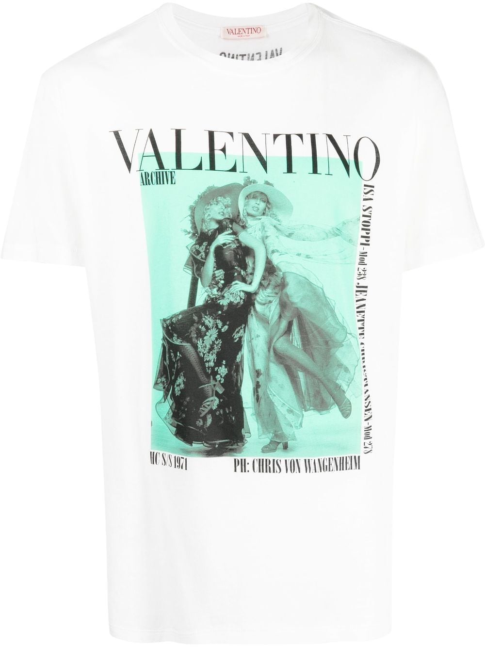 Valentino Garavani Archive 1971 Cotton T-Shirt In White - 40% Off 