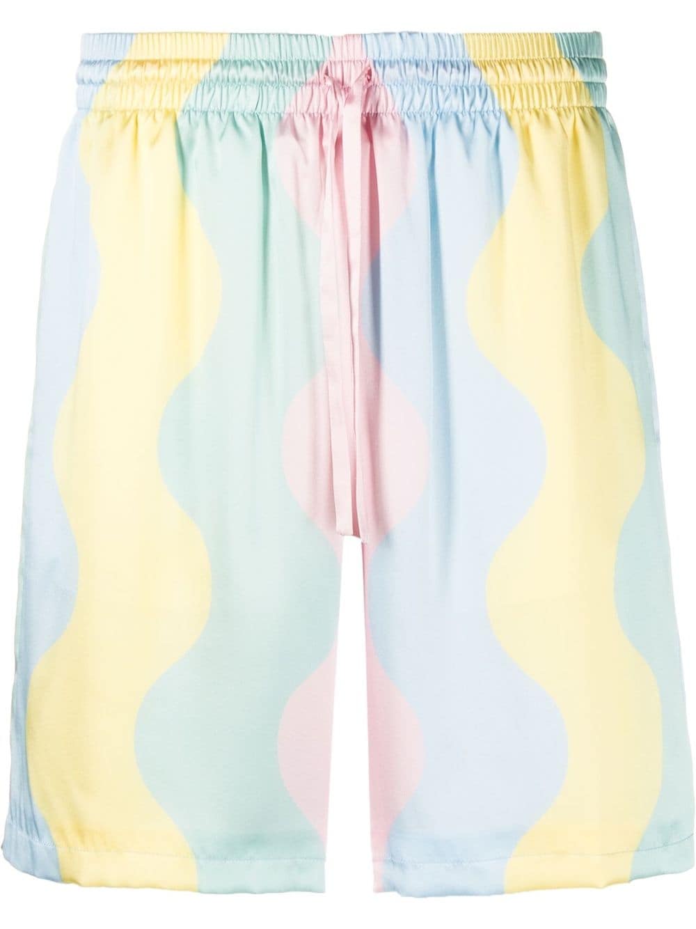 CASABLANCA Wave-Print Silk Shorts