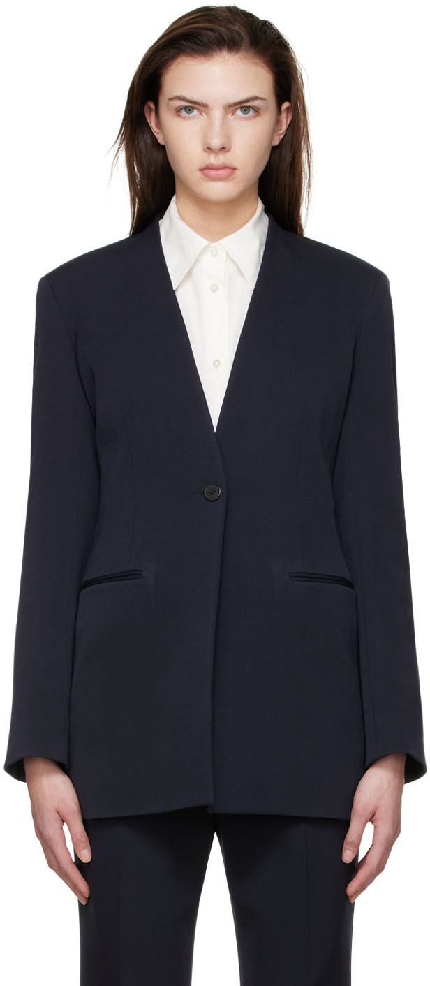 The Row Wool Roleen Blazer In Navy - 70% Off | Editorialist The Row Wool Roleen Blazer In Navy - 70% Off | Editorialist