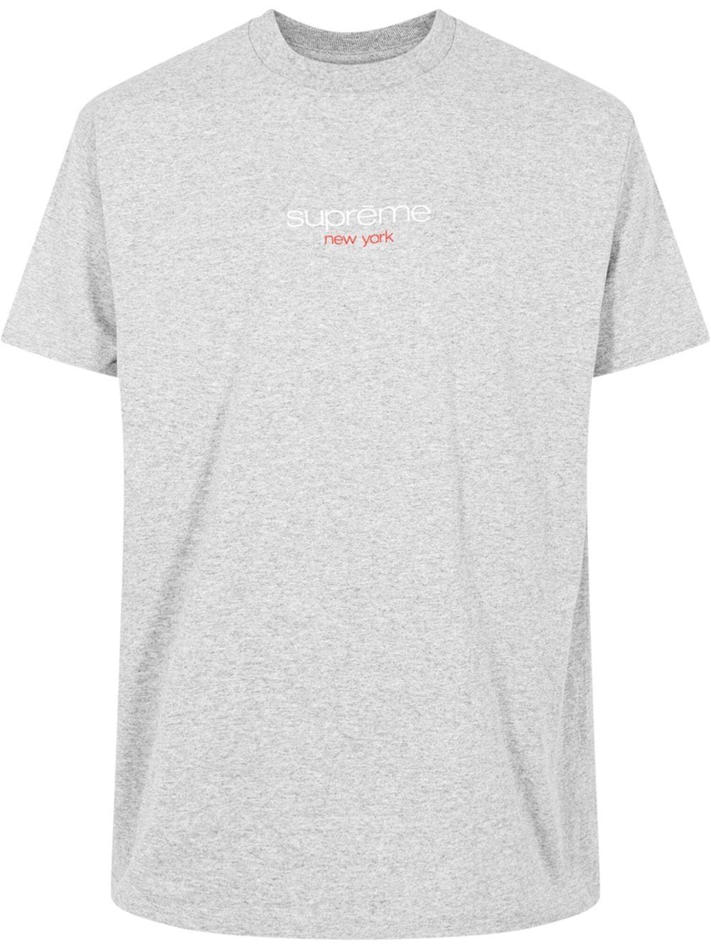 Supreme Classic Logo Crewneck T-Shirt - Grey | Editorialist