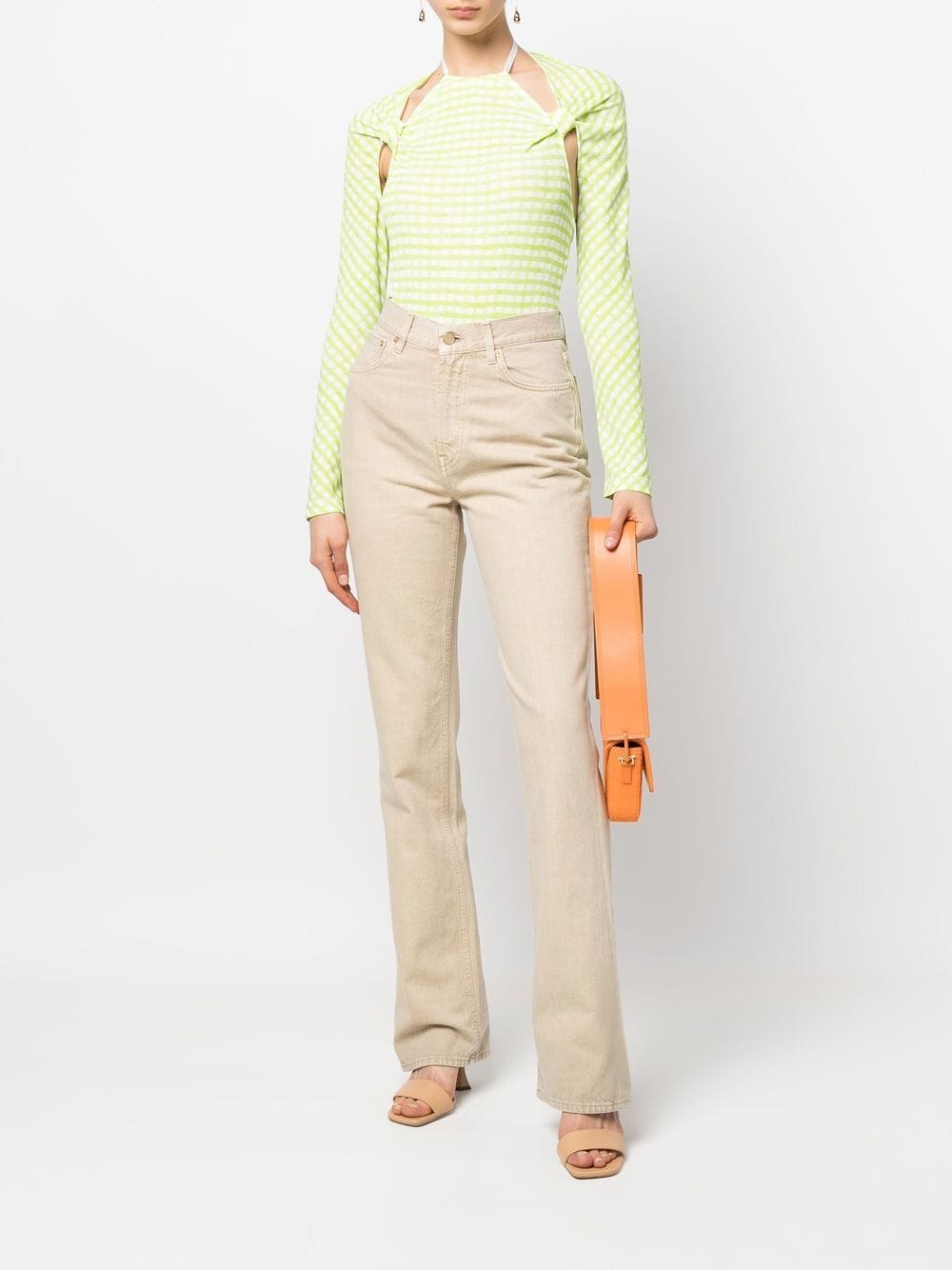 JACQUEMUS Jacquemus Check-Print Bodysuit