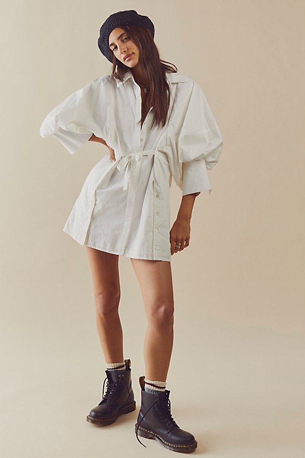 christi shirt dress Kristy Satin Midi Shirt Dress