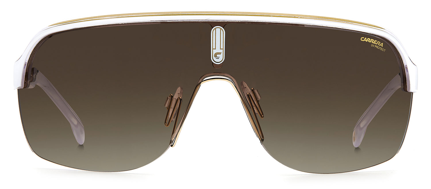 Carrera Eyewear Topcar 1/n Ha 0p9u Shield Sunglasses - Brown | Editorialist