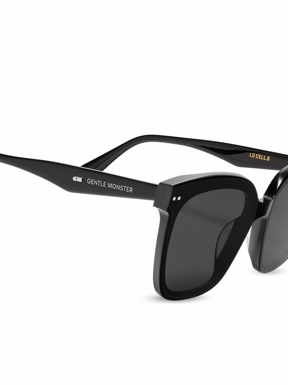 Gentle Monster Lo Cell 01 Small Square Sunglasses - Black