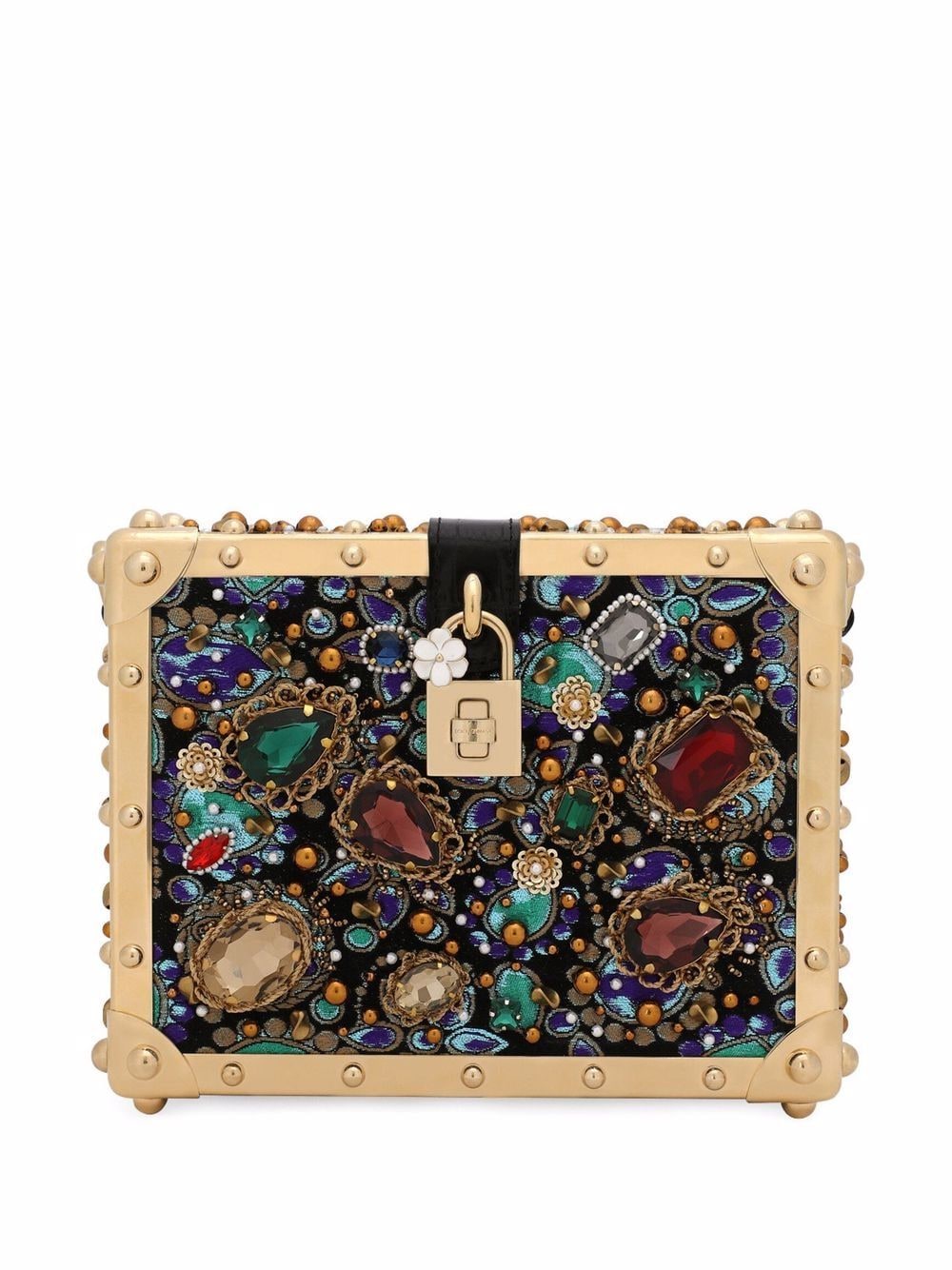 DOLCE & GABBANA Dolce & Gabbana Jacquard Dolce Box Top Handle Bag