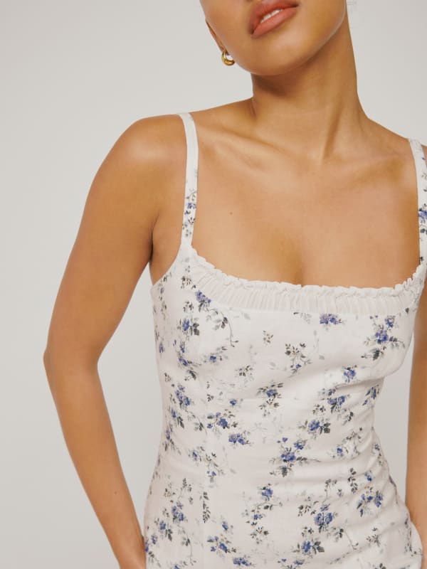 Aperol Linen Dress - Porcelain