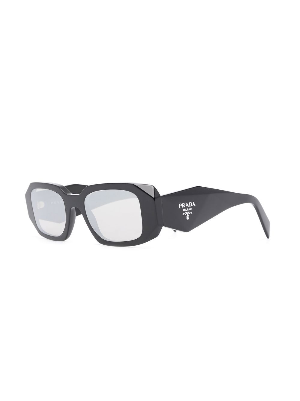 Prada Glossy Black Logo-Embossed Sunglasses Prada Logo-Embossed Sunglasses - Black | Editorialist main image 3