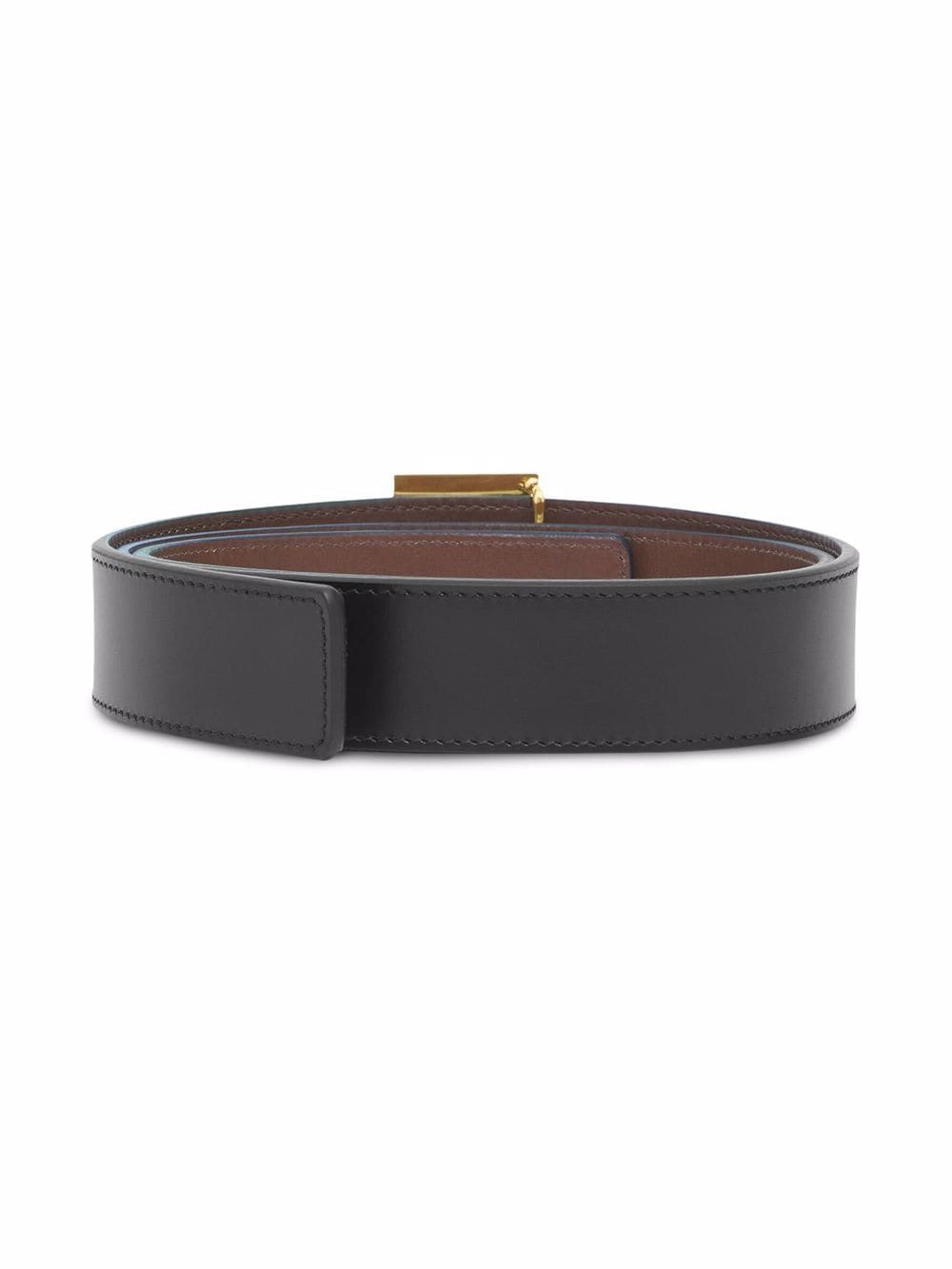 Burberry Woven twisted ‎ Black Authentic Genuine Leather Belt Size 36 Burberry black leather belt - Gem main image 3