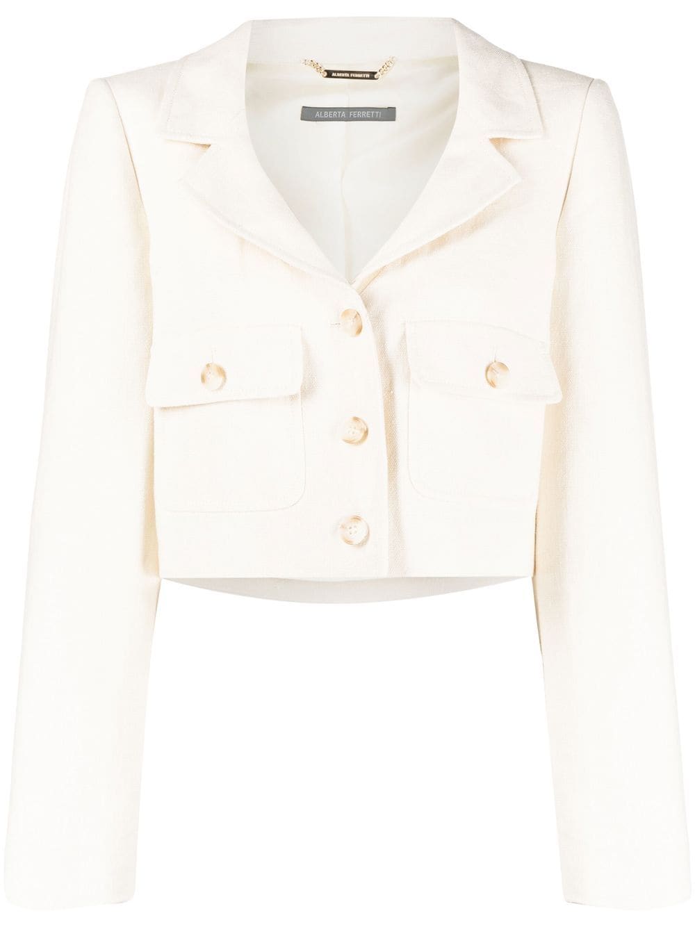ALBERTA FERRETTI Alberta Ferretti Single-Breasted Cropped Blazer