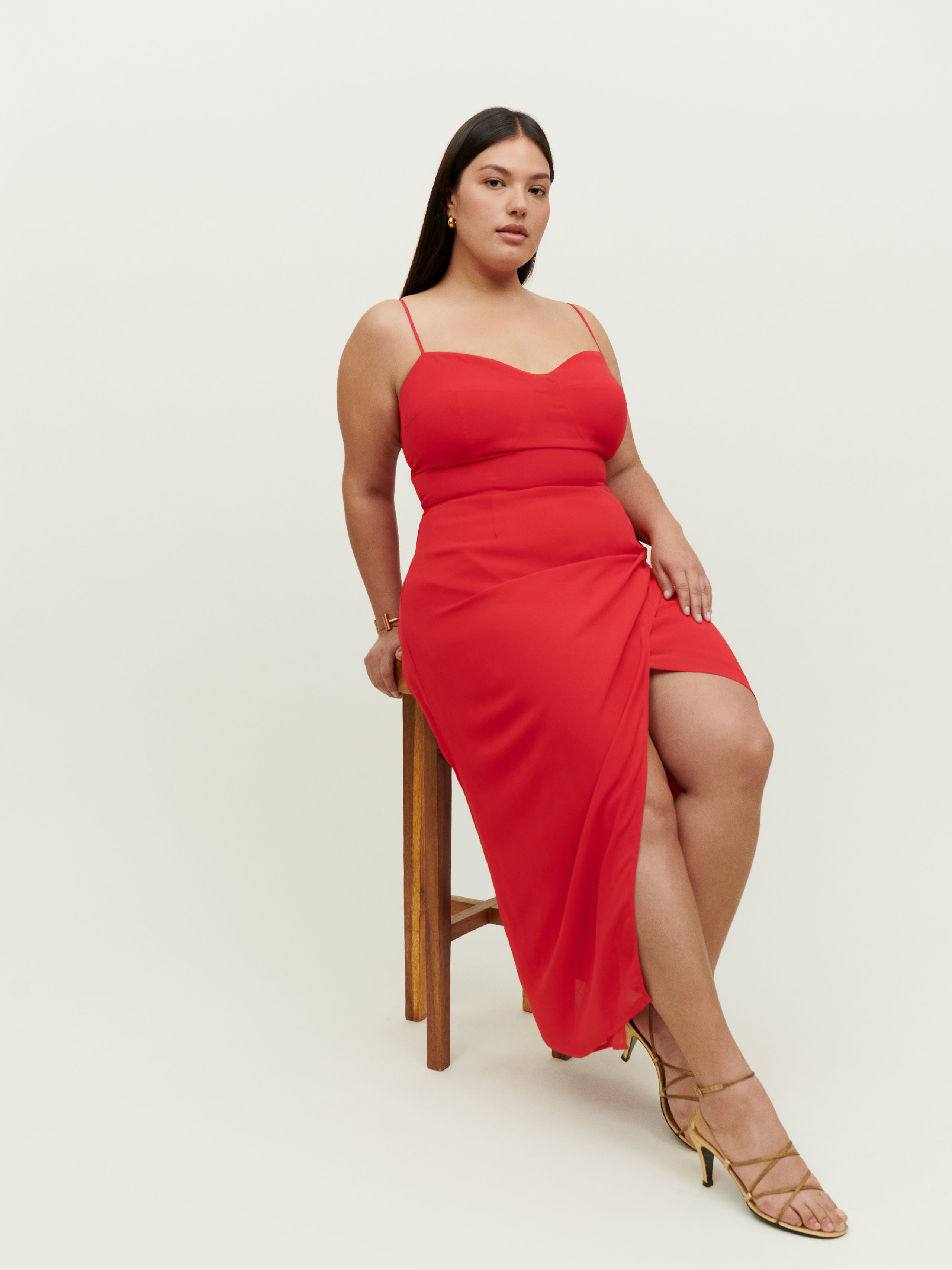 reformation kourtney dress brown Reformation Kourtney Dress
