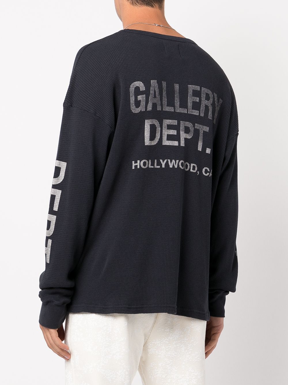 トップス Gallery Dept. Thermal L/S T-shirt Gallery Dept. Logo Print Thermal L/S Tee White | Parallel