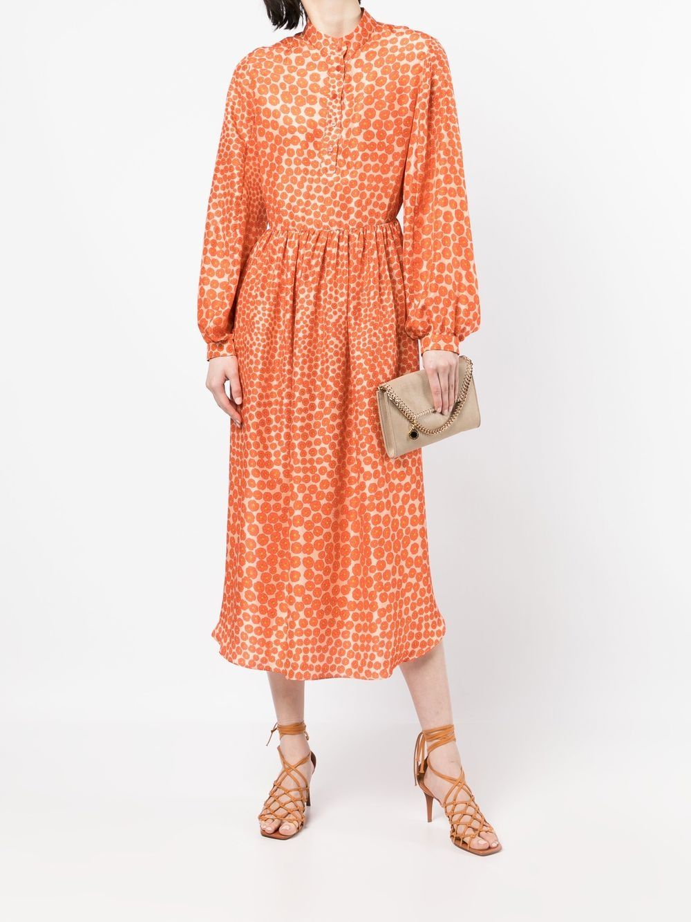STELLA MCCARTNEY Stella McCartney Floral Print Silk Midi Dress
