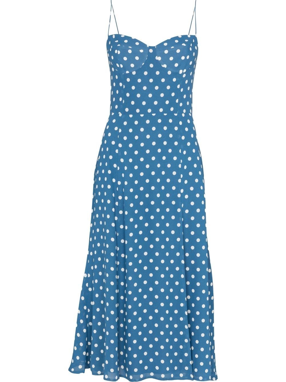 reformation blue polka dot dress Reformation Blue/Black Long-Sleeve Polka-Dot Dress Size 0 – Mine & Yours