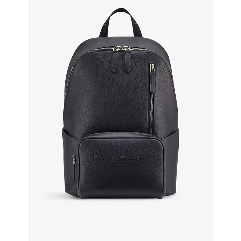 Brahmin Chelcy Croc Embossed Leather Backpack - Deep Azure