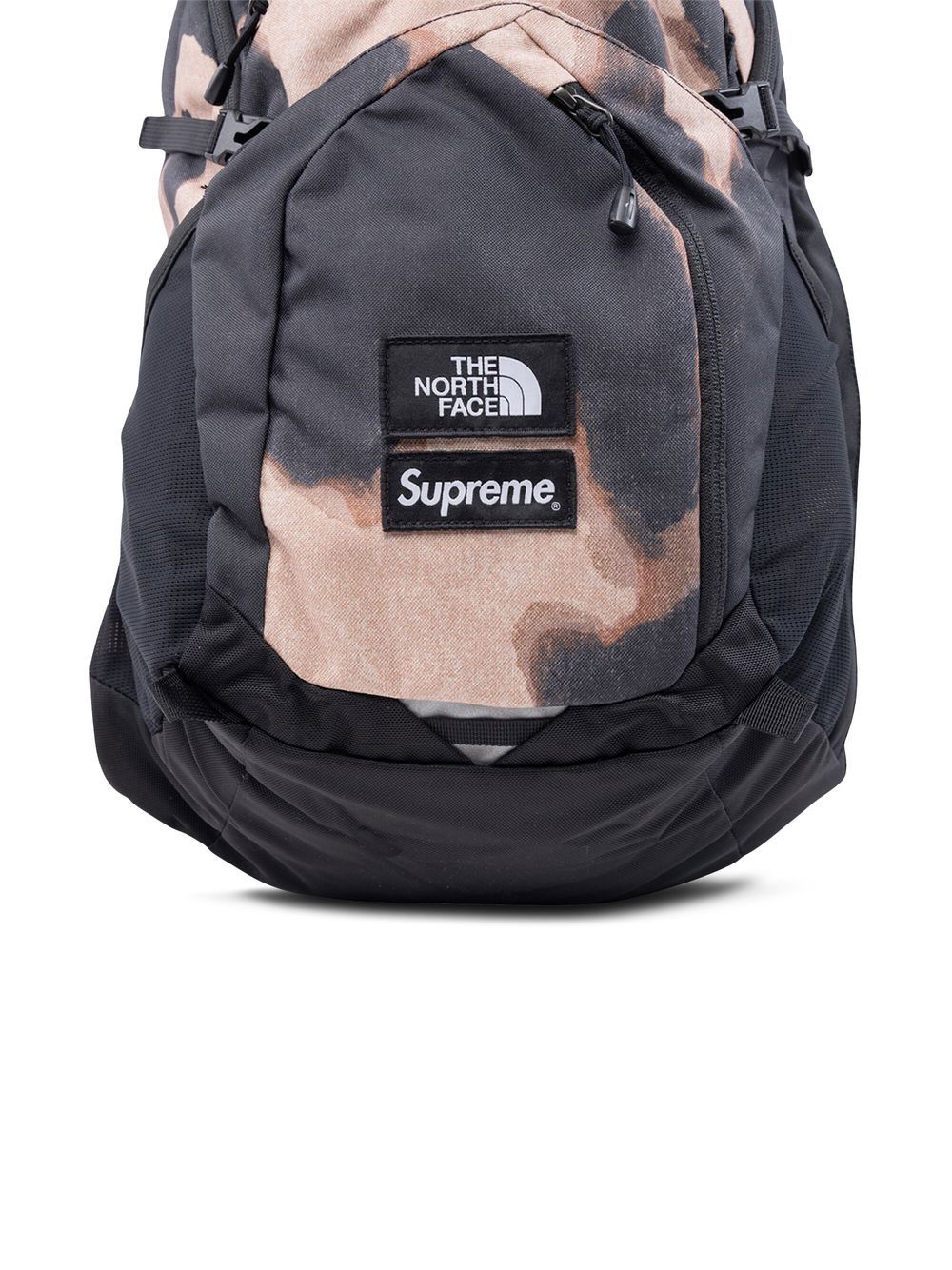Supreme X The North Face Bleached Denim-Print Backpack - Black