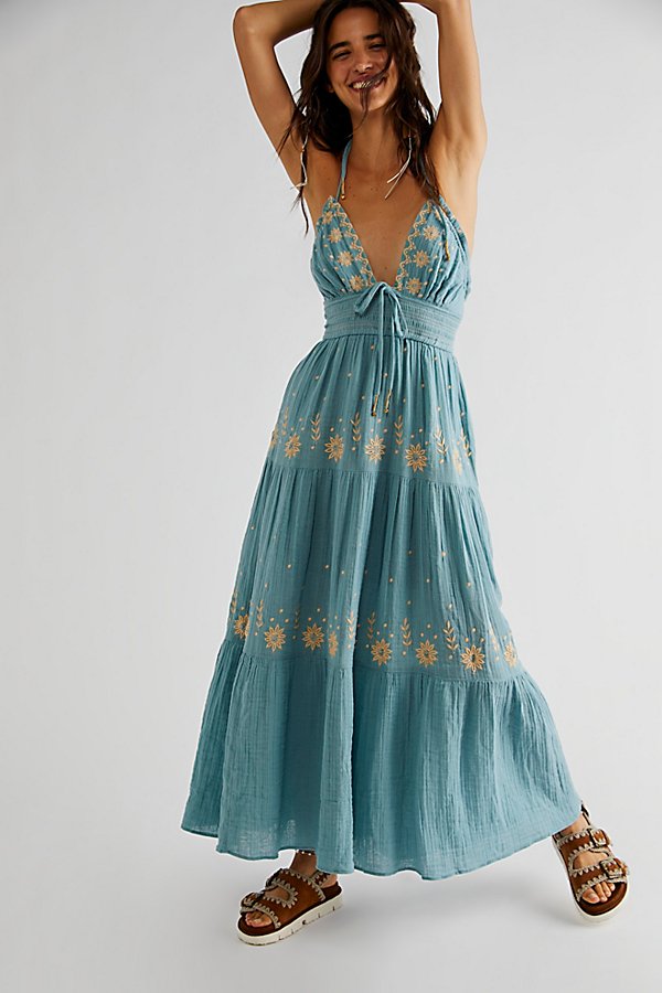 Free People Real Love Embroidered Dress - Cream | Editorialist