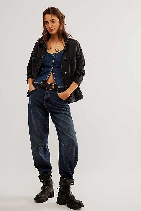 FREE PEOPLE Opal Swing Denim Jacket