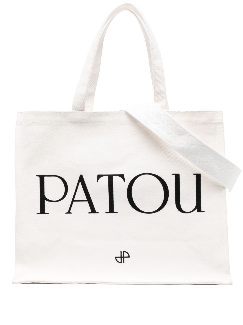 PATOU Logo-Print Canvas Tote