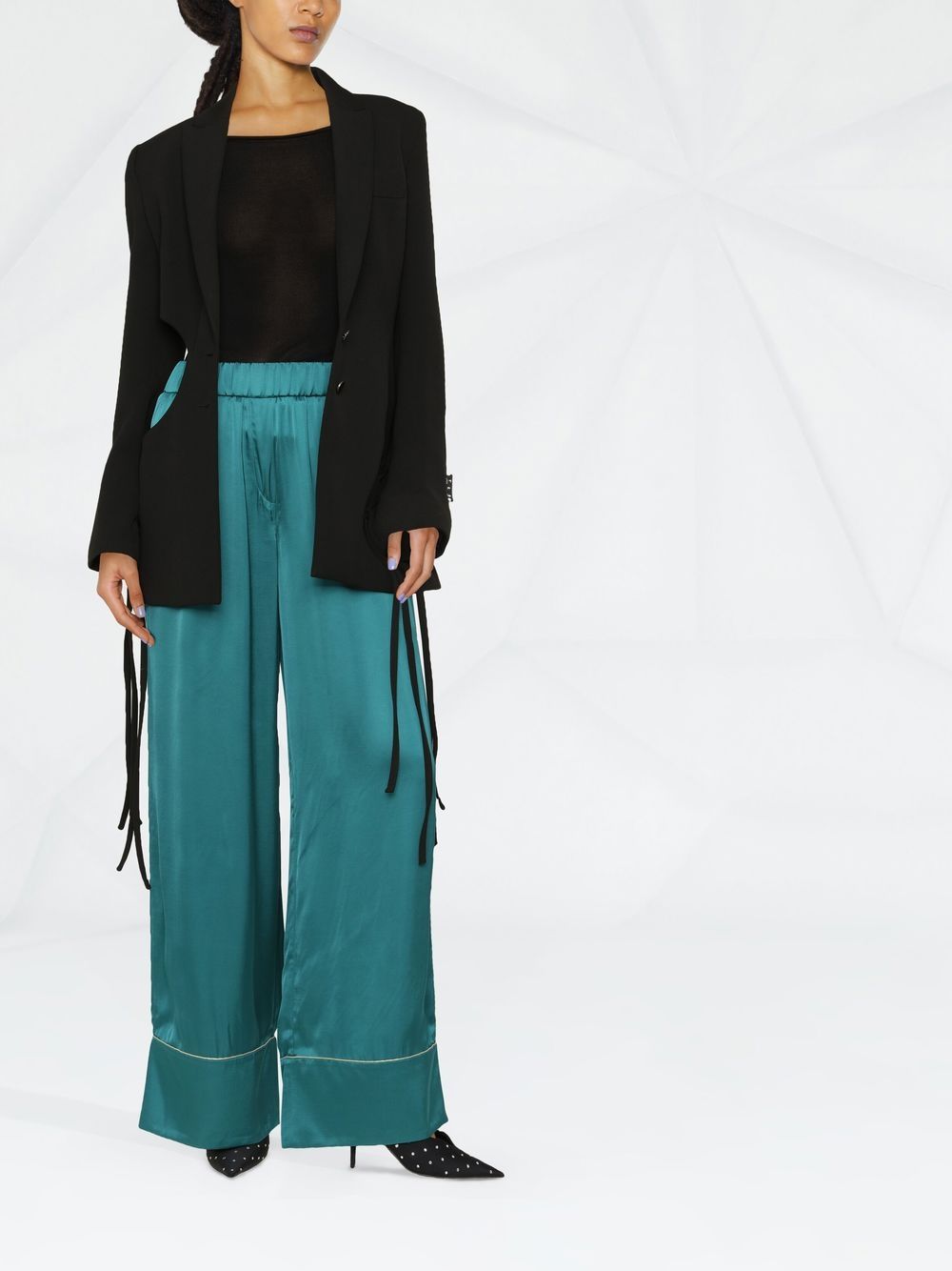 OFF-WHITE High-Waisted Palazzo Trousers