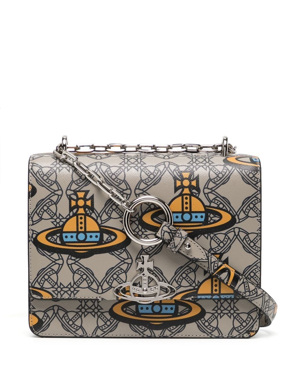 Vivienne Westwood Orb Logo-Print Shoulder Bag In Multicolour - 30