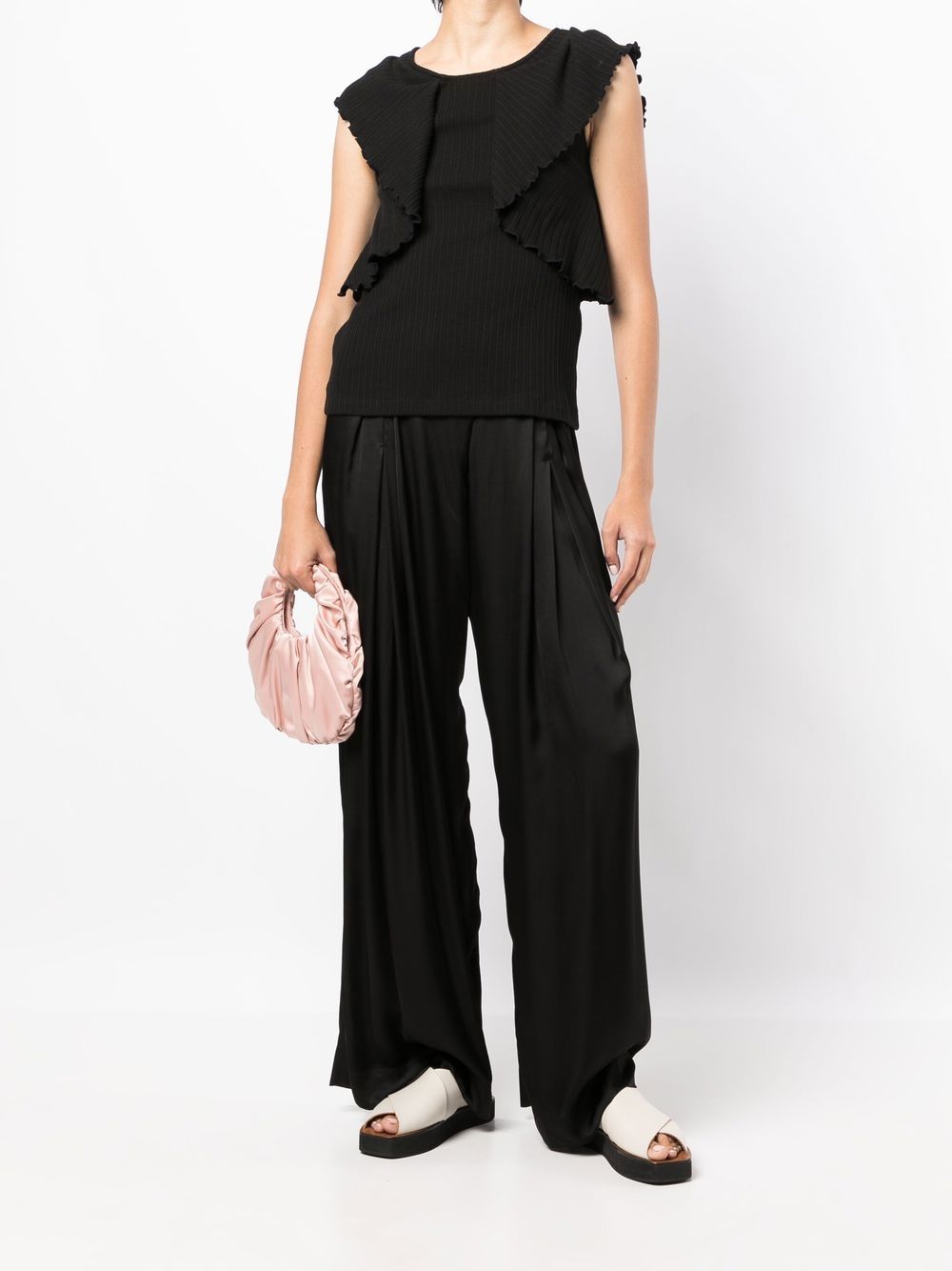 GOEN.J Goen.J Ruffled Pleated Vest