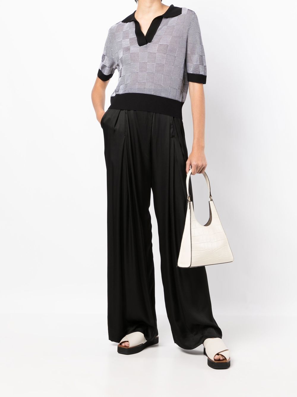 GOEN.J Goen.J Checkerboard-Print Cropped Top